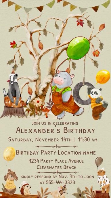 Boy's Birthday Party Invitation Template | PosterMyWall