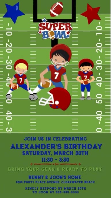 Boy's Birthday Party Invitation Template | PosterMyWall