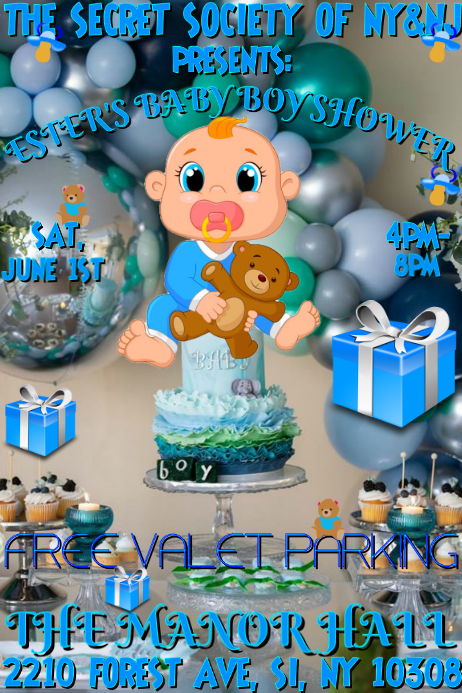 BOY BABY SHOWER Template | PosterMyWall