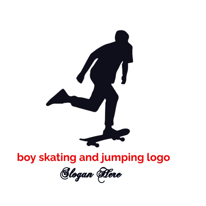Boy skating and jumping Logo Template | PosterMyWall