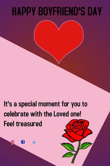 Boyfriend's day Template | PosterMyWall