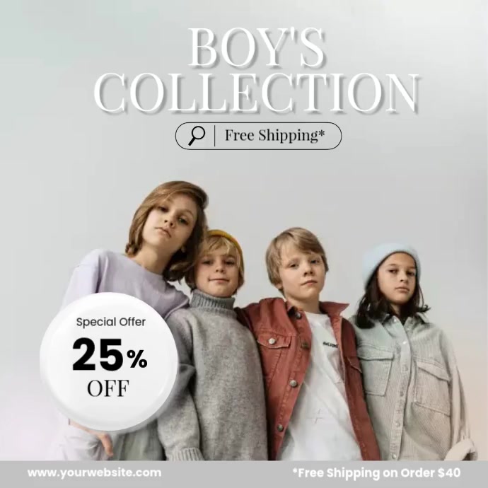 boys collection template | PosterMyWall