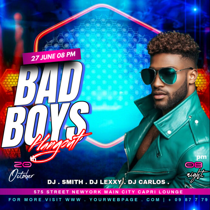 Copy of boys night party | PosterMyWall