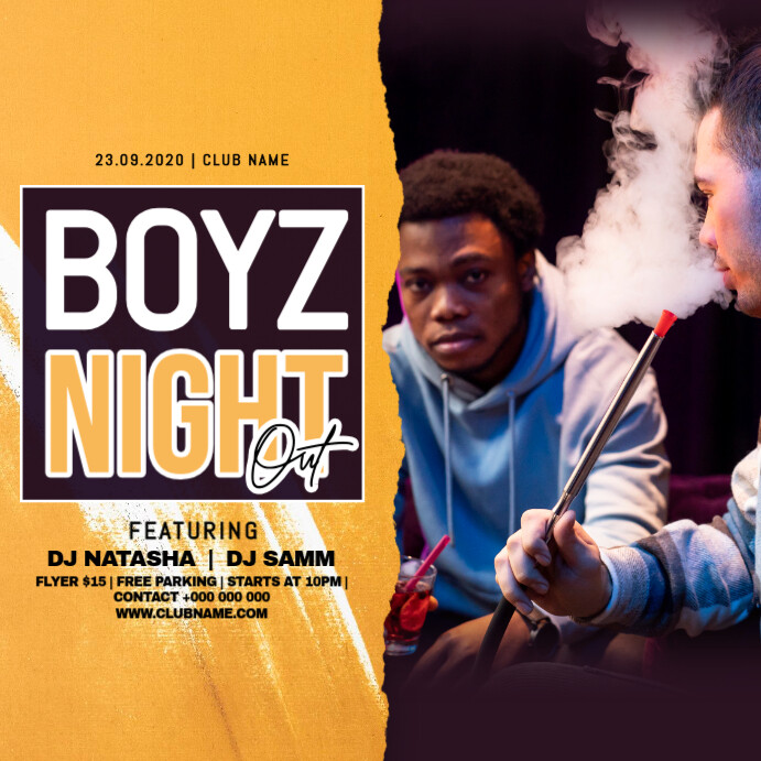 Boys night party flyer Template | PosterMyWall