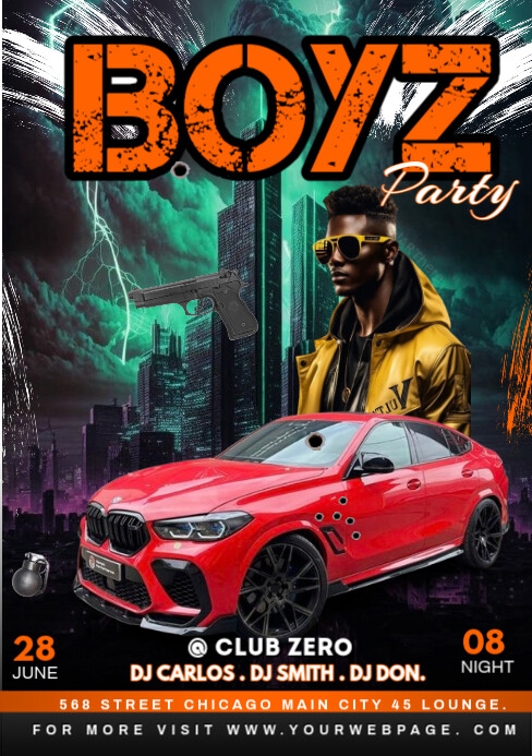 boys party posters Template | PosterMyWall