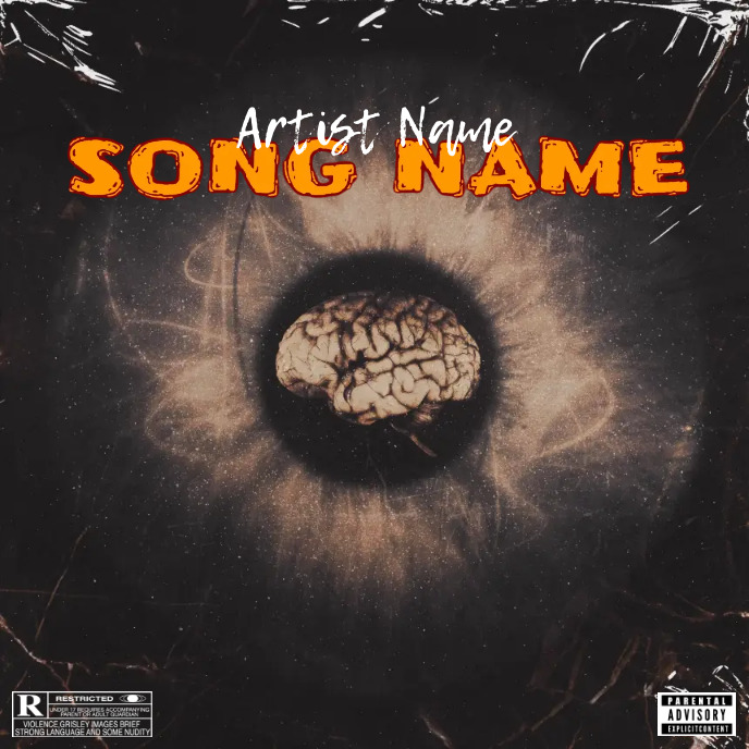 BRAIN Album Cover heart art trap mixtape rap | PosterMyWall