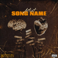 BRAIN Album Cover heart art trap mixtape rap Template | PosterMyWall