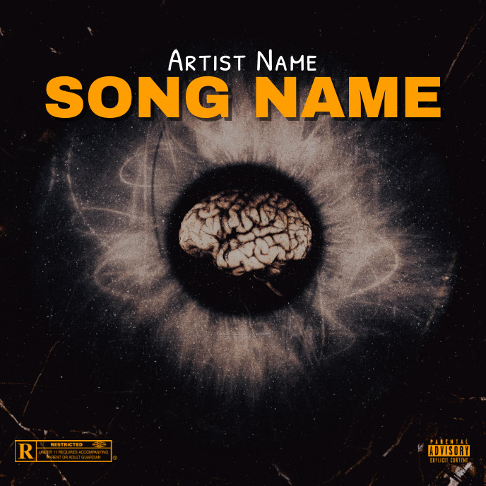 BRAIN Album Cover heart art trap mixtape rap Template | PosterMyWall