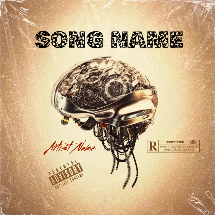 Copy of BRAIN Album Cover heart art trap mixtape rap | PosterMyWall