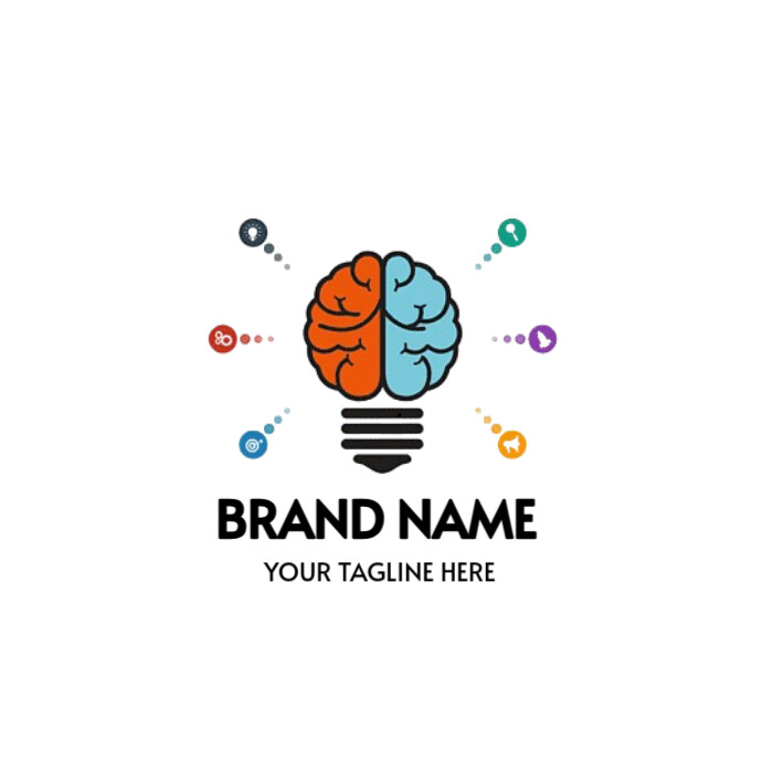 Brain Bulb Logo Design For Company | Brain Bulb Logo Design For ...