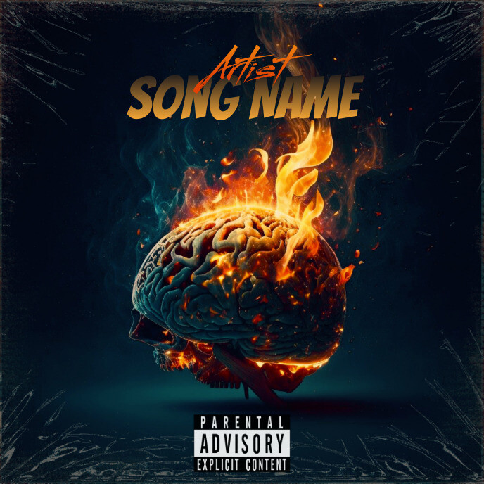 Copy of Brain Cover Album music art trap mixtape rap | PosterMyWall