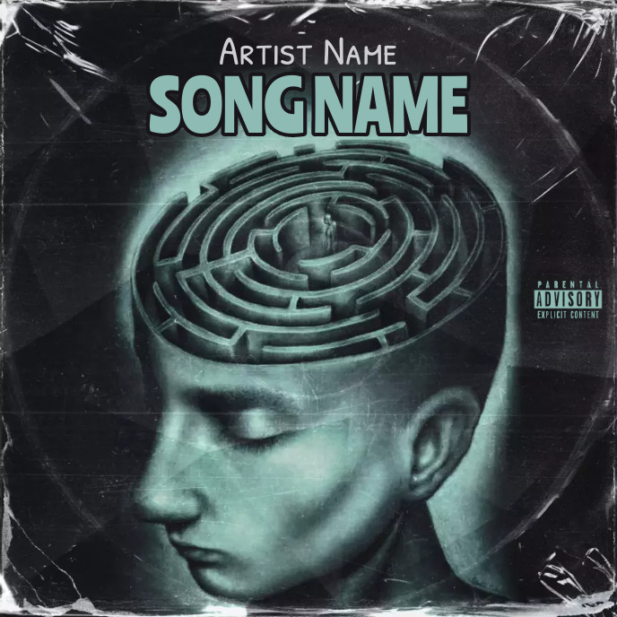 BRAIN heart Album Cover art trap mixtape rap Template | PosterMyWall