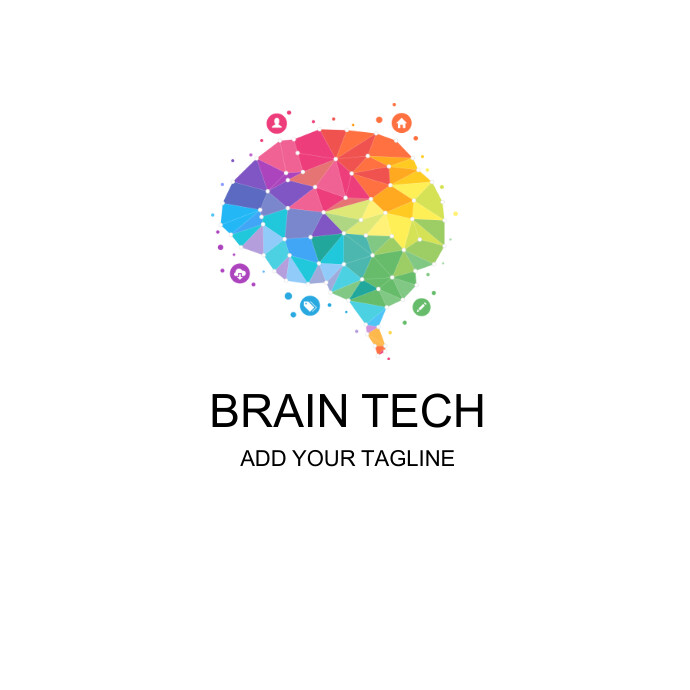 Brain Human Technology Logo Template | PosterMyWall