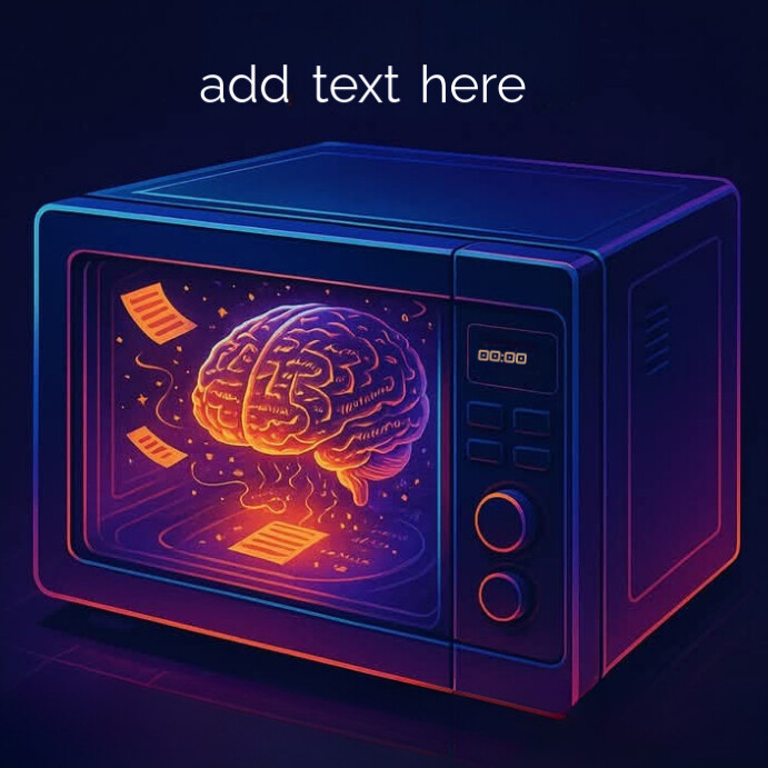 Copy of Brain in Microwave Concept Art | PosterMyWall