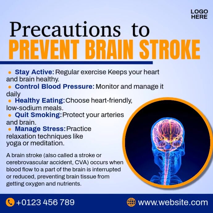 Copy of Brain Stroke | PosterMyWall