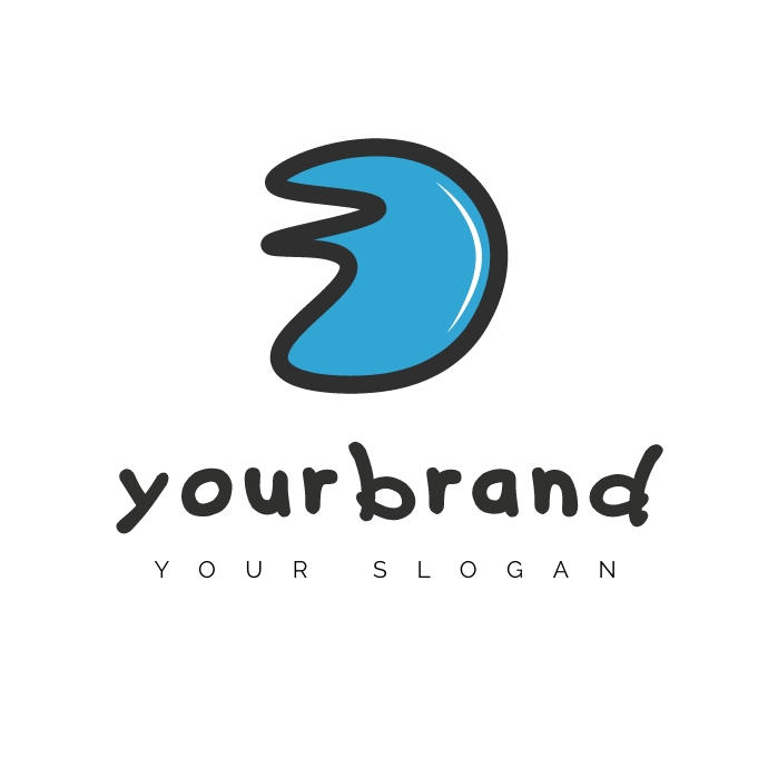 BRAND LOGO SIMPLE CUTE BLUE Template | PosterMyWall