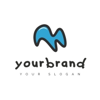 BRAND LOGO SIMPLE CUTE BLUE Template | PosterMyWall