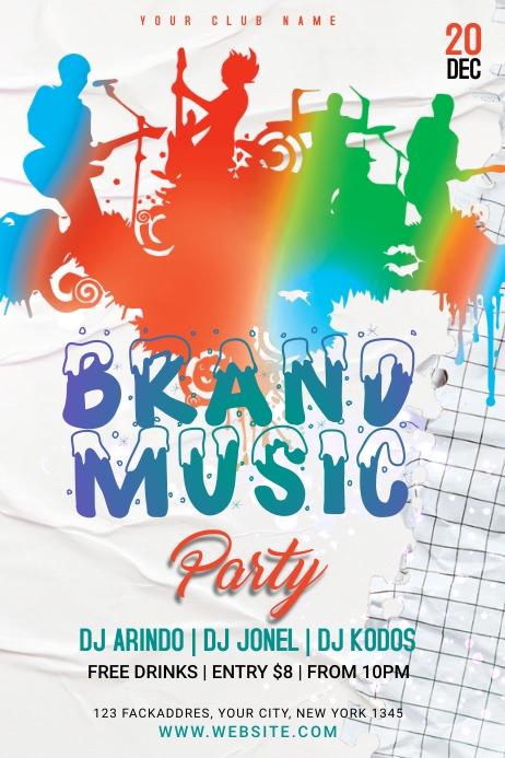 Brand Music party Template | PosterMyWall
