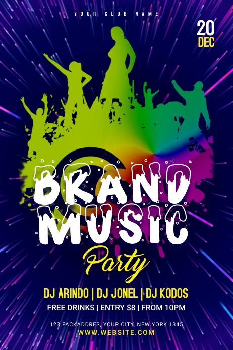 Brand Music party Poster Template | PosterMyWall