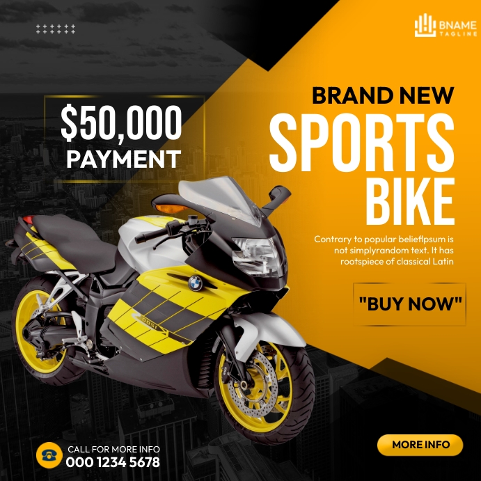 Brand New Motorcycle Template | PosterMyWall