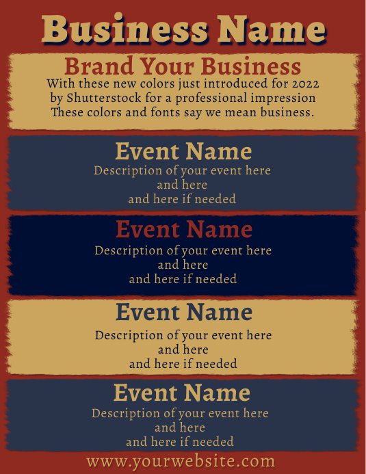 Copy of Brand Your Business Calendar of Events | PosterMyWall