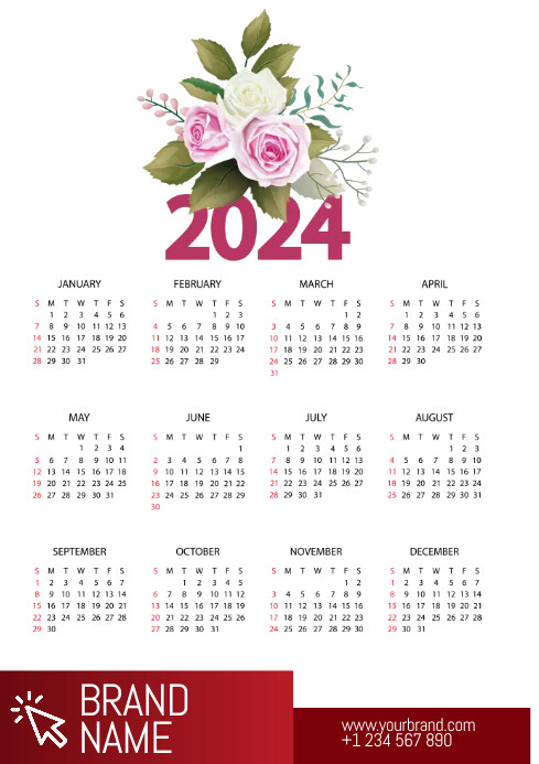 branded new year calendar Template | PosterMyWall