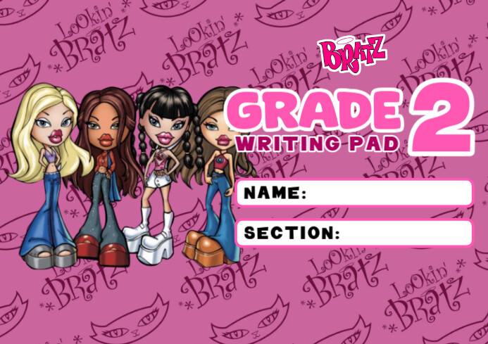 Plantilla de Bratz Grade 2 Writing Pad | PosterMyWall