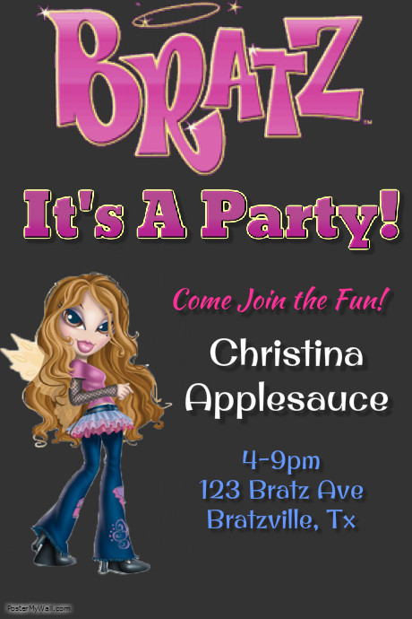 Bratz Party Invite Template | PosterMyWall