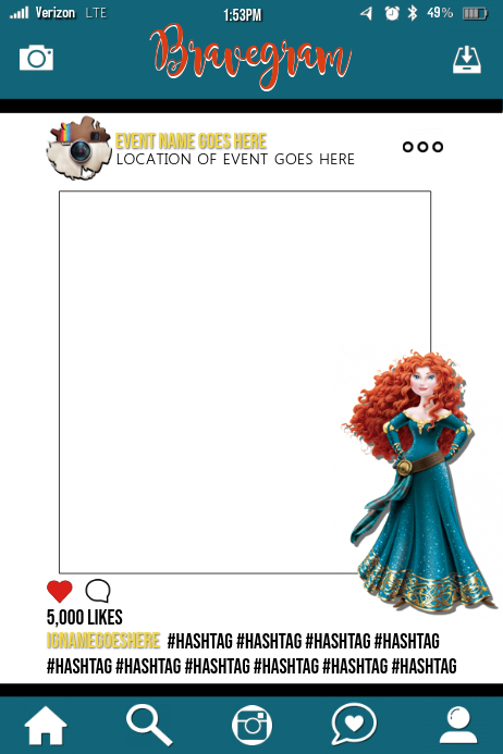 Copy of Brave Party Prop Frame | PosterMyWall