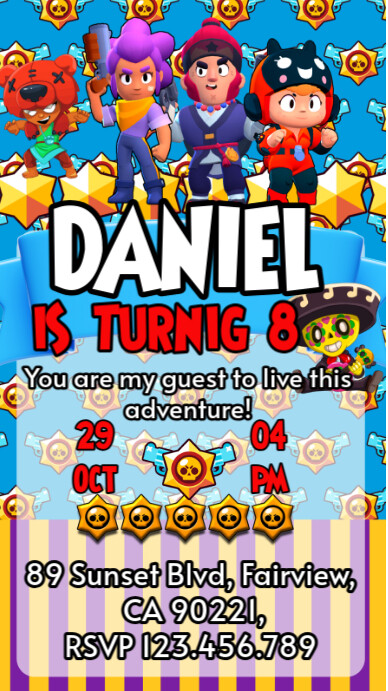 BRAWL STARS Template | PosterMyWall