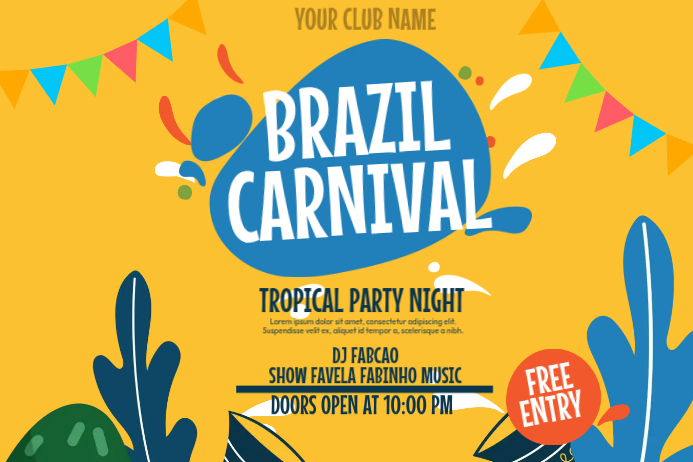 Brazil Carnival Ads Template | PosterMyWall