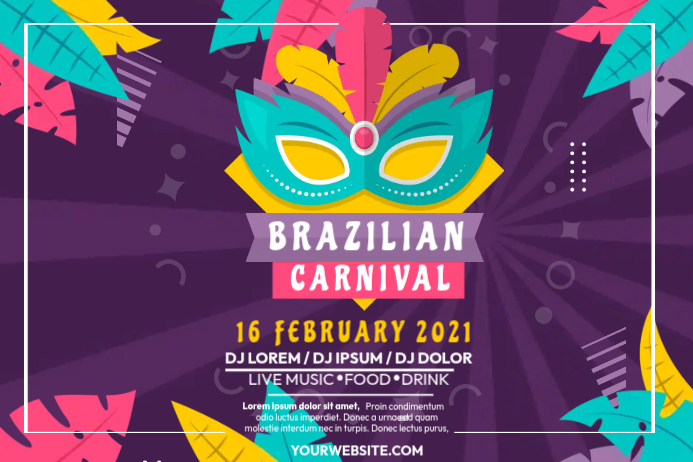 Brazilian Carnival Ads Template | PosterMyWall