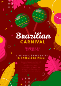 Brazilian Carnival Celebration Ads Template | PosterMyWall