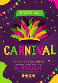 Brazilian Carnival Celebration Ads Template | PosterMyWall