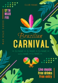 Brazilian Carnival Celebration Ads Template | PosterMyWall