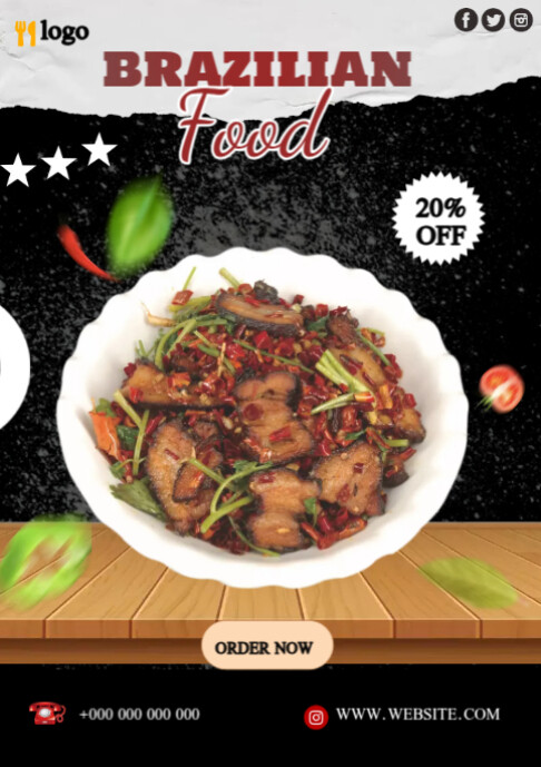 Brazilian Food Template | PosterMyWall