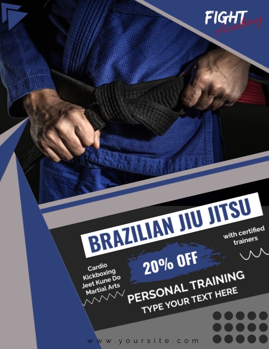 Brazilian jiu jitsu flyer Template | PosterMyWall