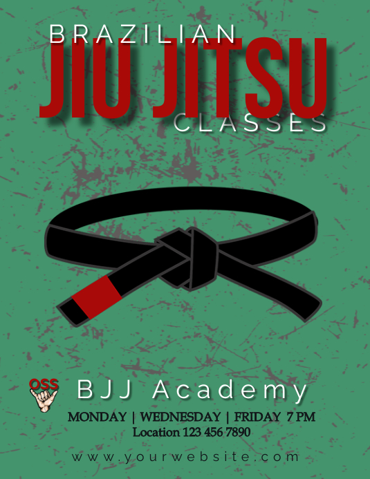 Brazilian jiu jitsu flyer Template | PosterMyWall