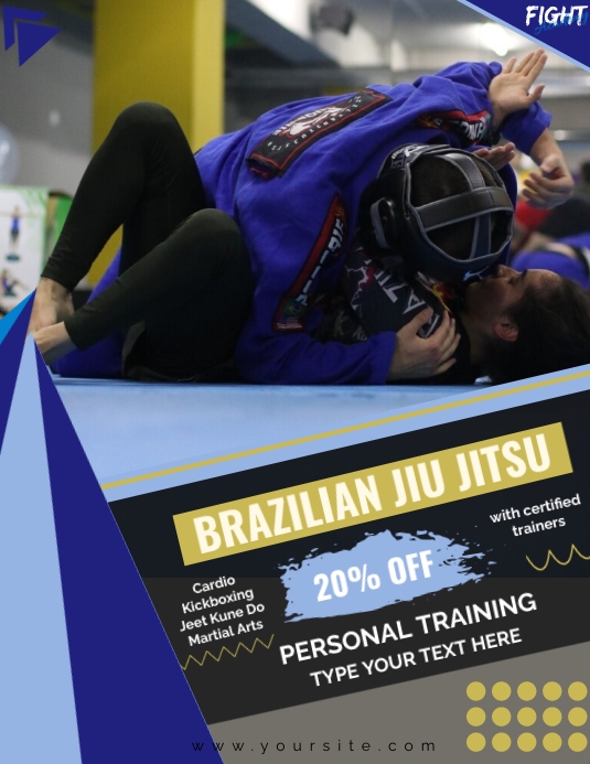 Brazilian jiu jitsu flyer Template | PosterMyWall