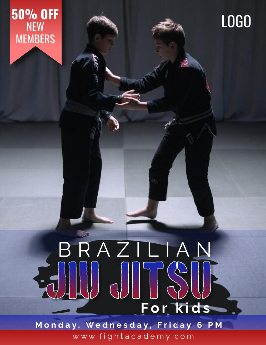 Brazilian Jiu jitsu for children flyer Template | PosterMyWall