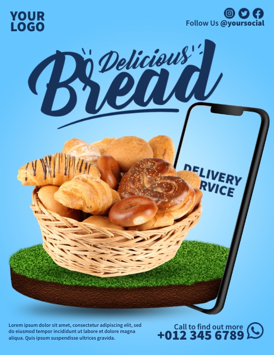 Bread Ads Template | PosterMyWall
