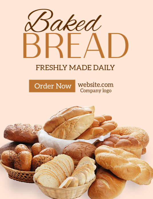 Bread baked flyers Template | PosterMyWall