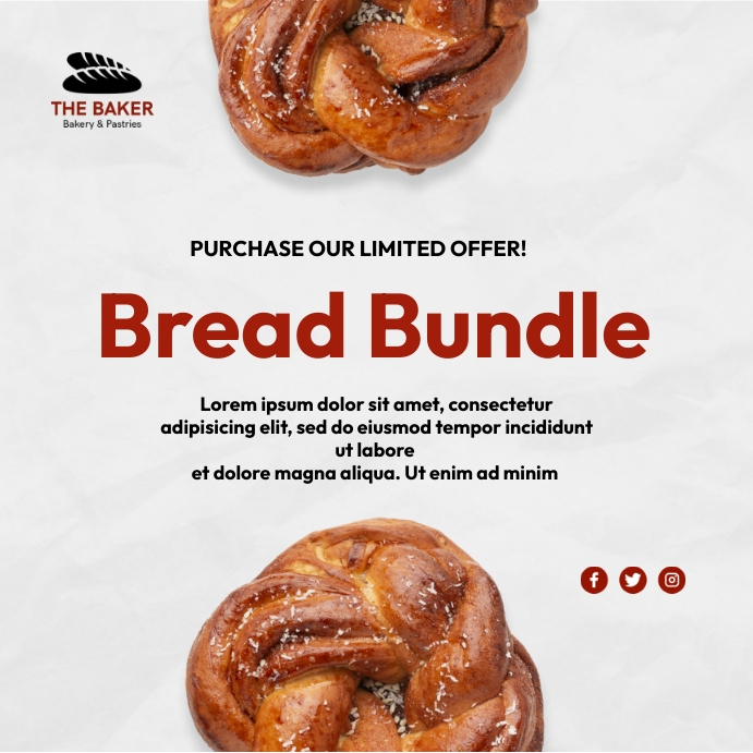 Bread Bundle Ads Template | PosterMyWall