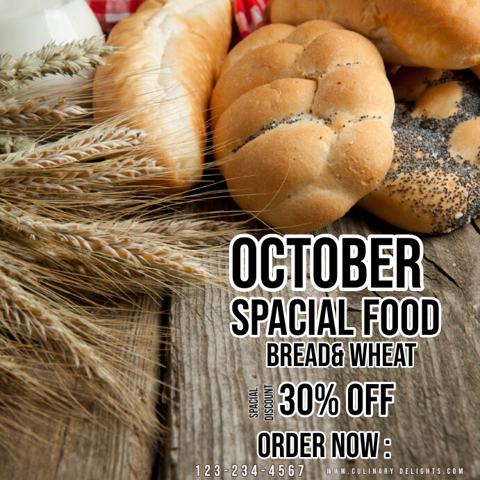 BREAD SALE WHEAT SALE Template | PosterMyWall