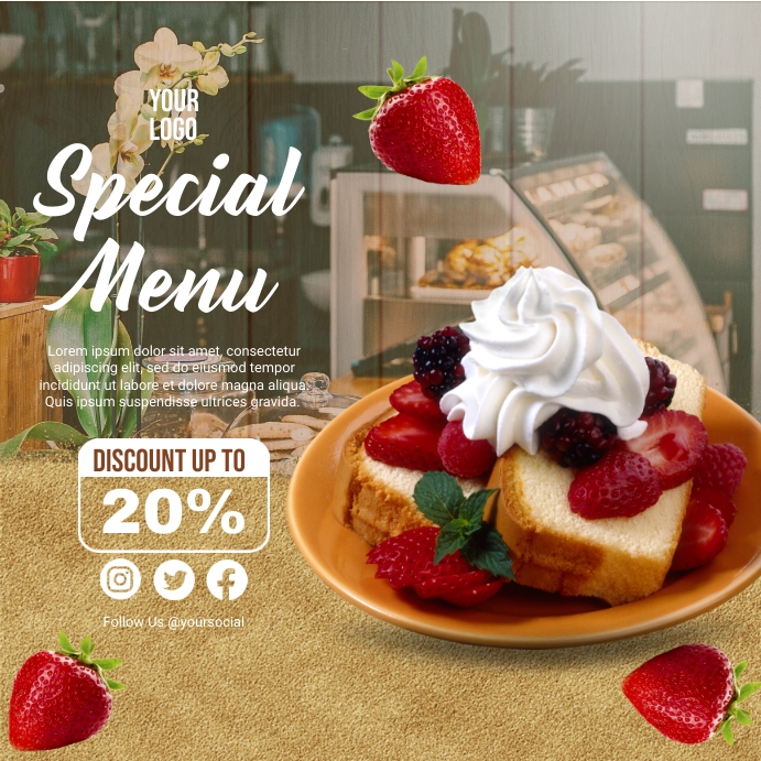 Copy of Bread Special Menu | PosterMyWall