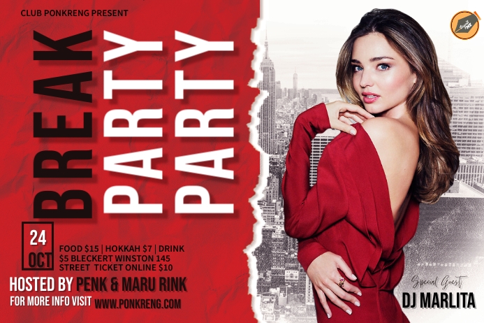 Break Party Template | PosterMyWall