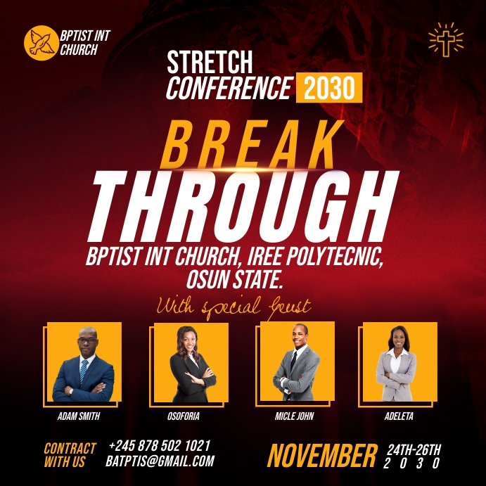 Break Through Church Conference Ad Template | PosterMyWall