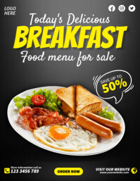 Breakfast Food Ads Template | PosterMyWall