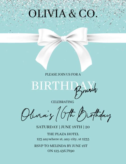 Tiffany Ampco Inspired Invitations