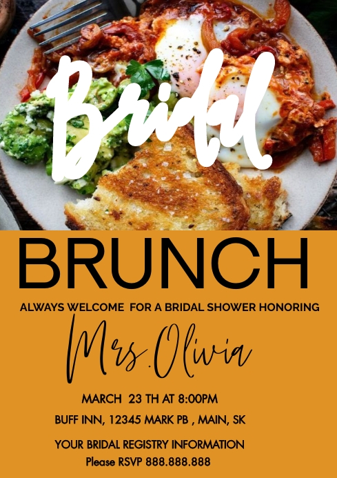 breakfast bridal shower Template | PosterMyWall